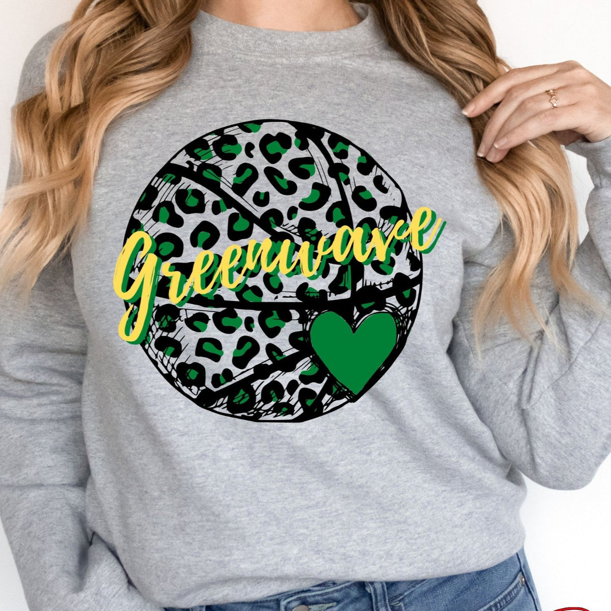 Basketball Leopard print GreenWave T-shirt or Sweatshirt – Andi's Shoppe